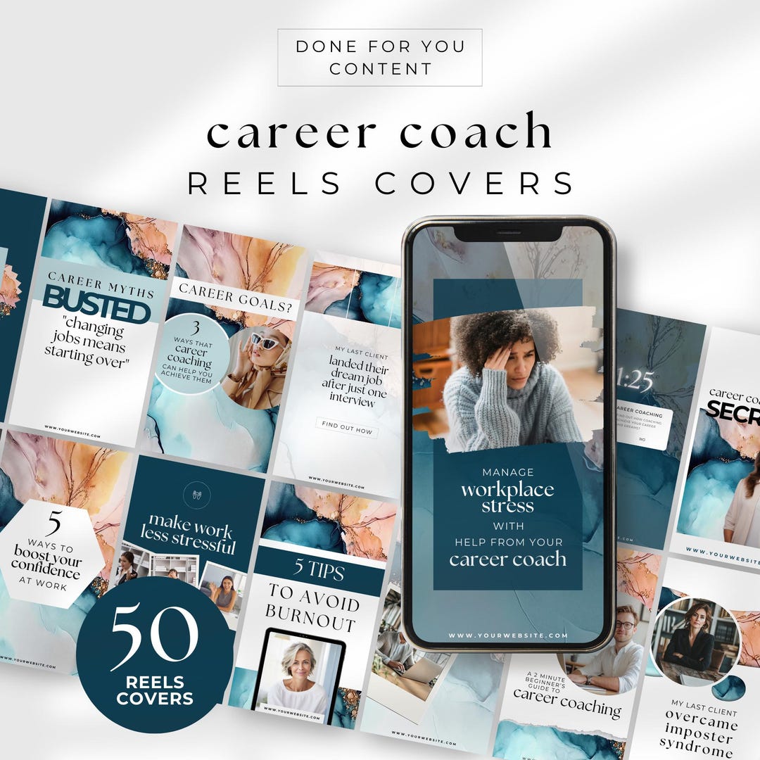 Career Coach Insta Reels Covers Instagram Viral Hooks Canva Template ...