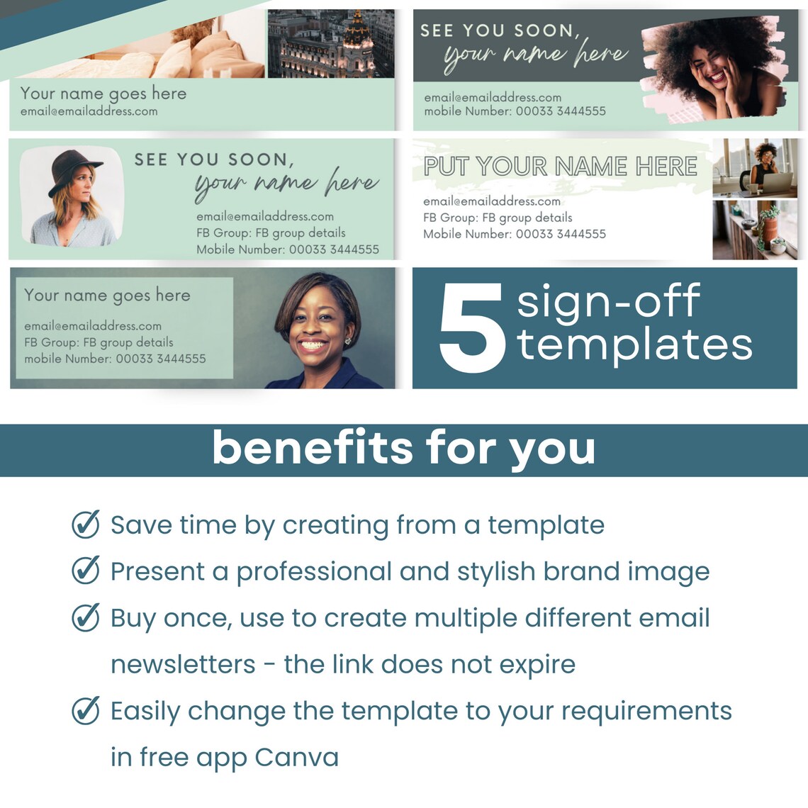 Canva Email Template Bundle: Canva Template for Email - Etsy
