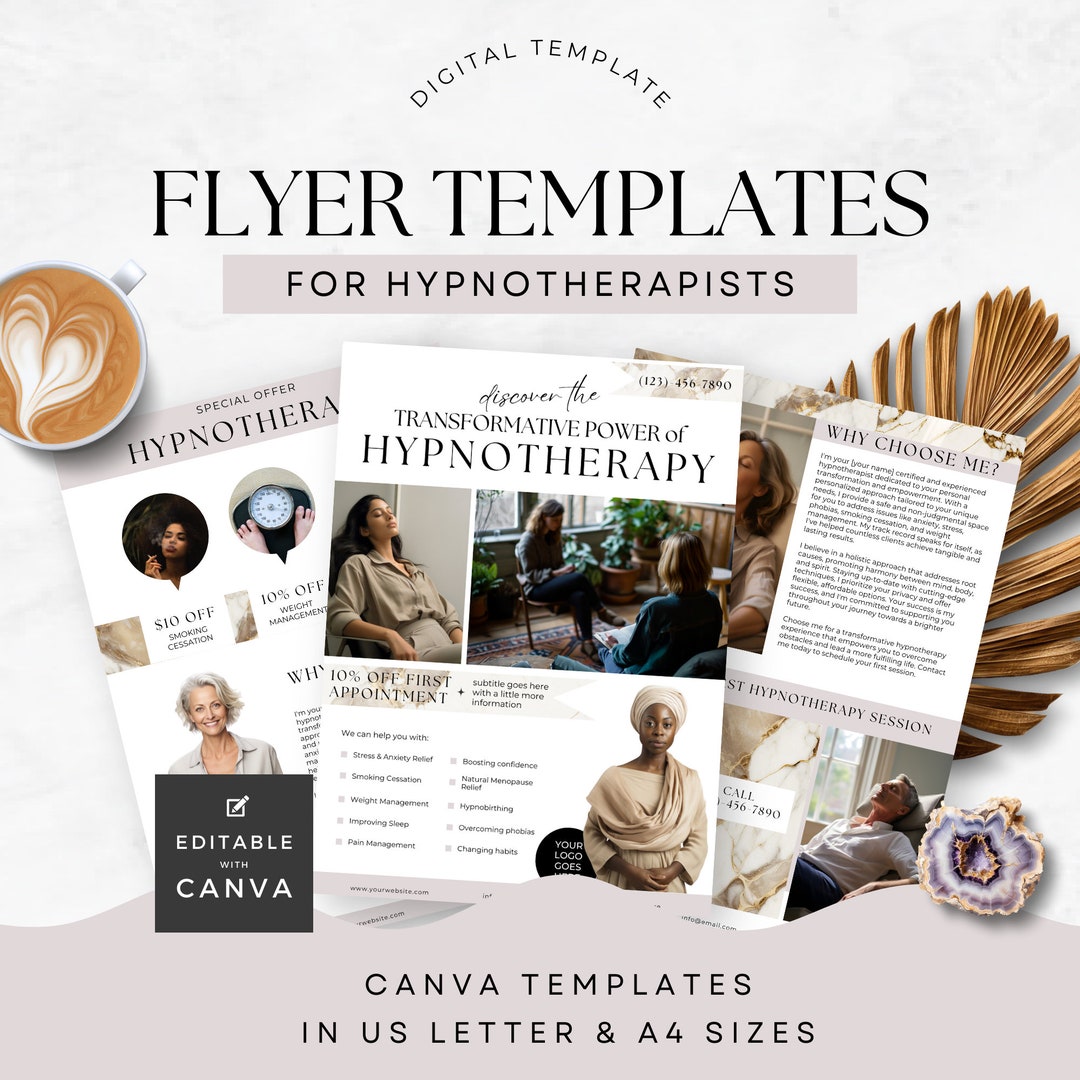 Hypnotherapist Flyer Template, Hypnotherapy Marketing, Hypnosis Promo ...