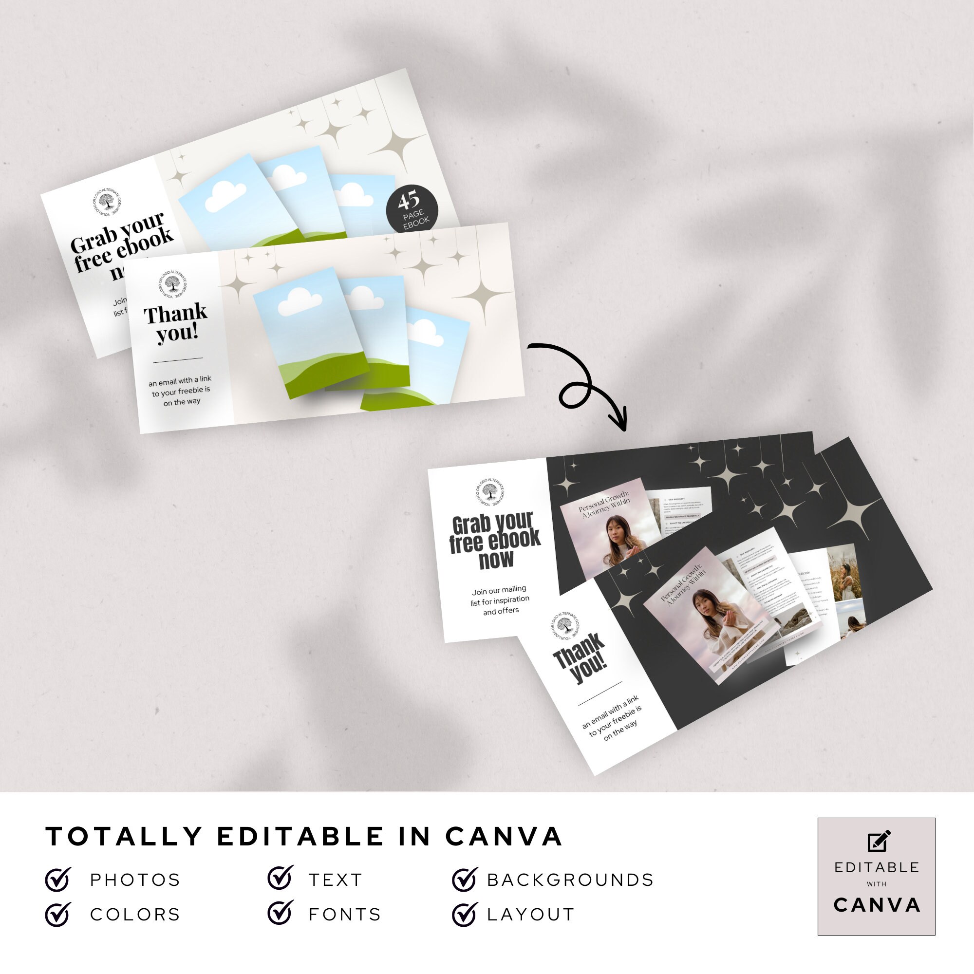 Freebie and Welcome Sequence Canva Template Bundle for Coaches ...