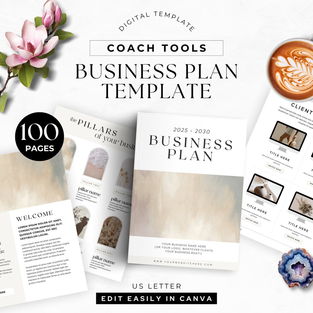 Life Coach Business Plan Canva Template Start up Side Hustle Small ...