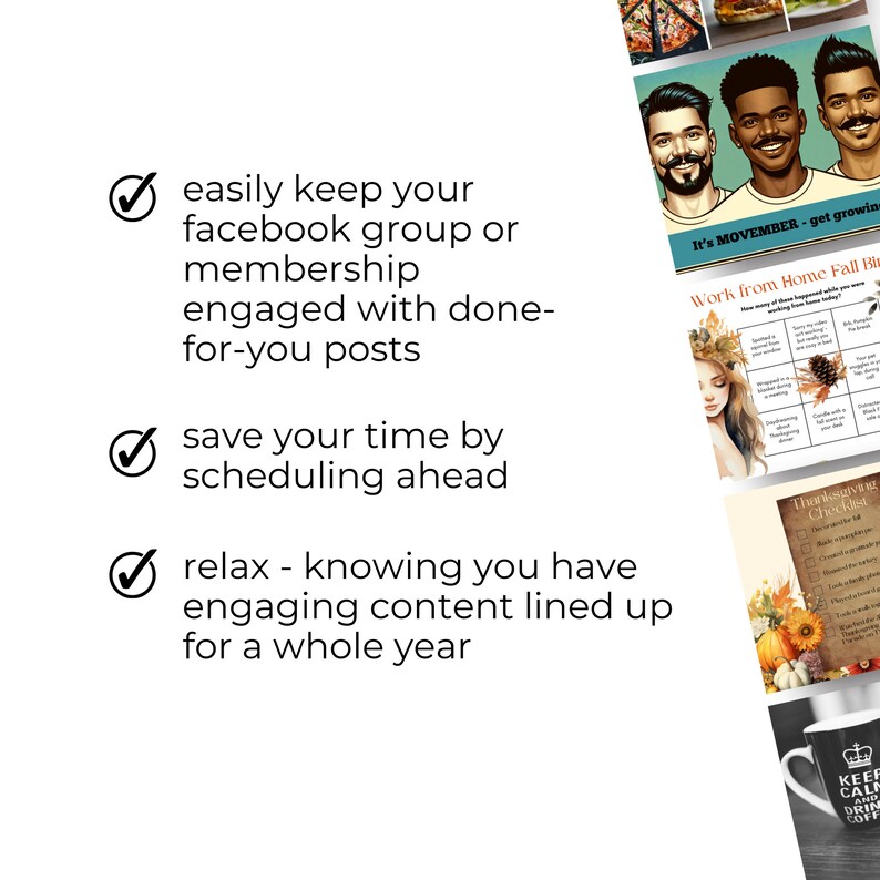 Membership Group Engagement Facebook Group Post Bundle Canva Template ...