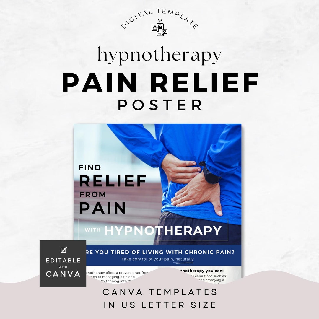 Hypnotherapy Pain Management Poster Arthritis Fybromyalgia Canva ...