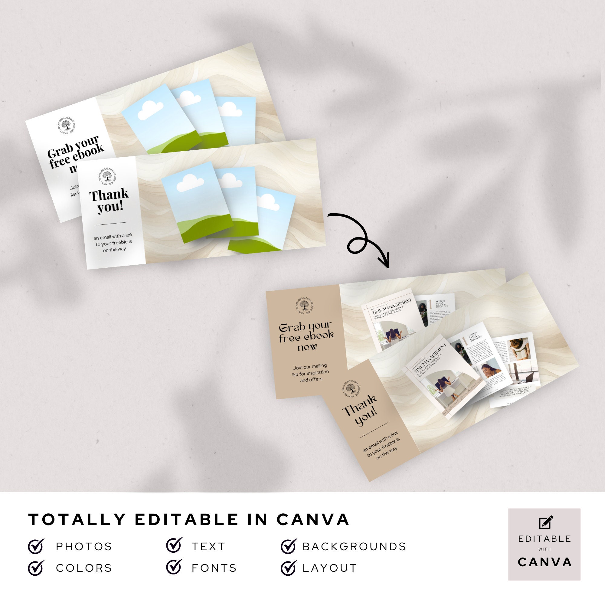 Career Coach Freebie and Welcome Sequence Canva Template Bundle, Time ...
