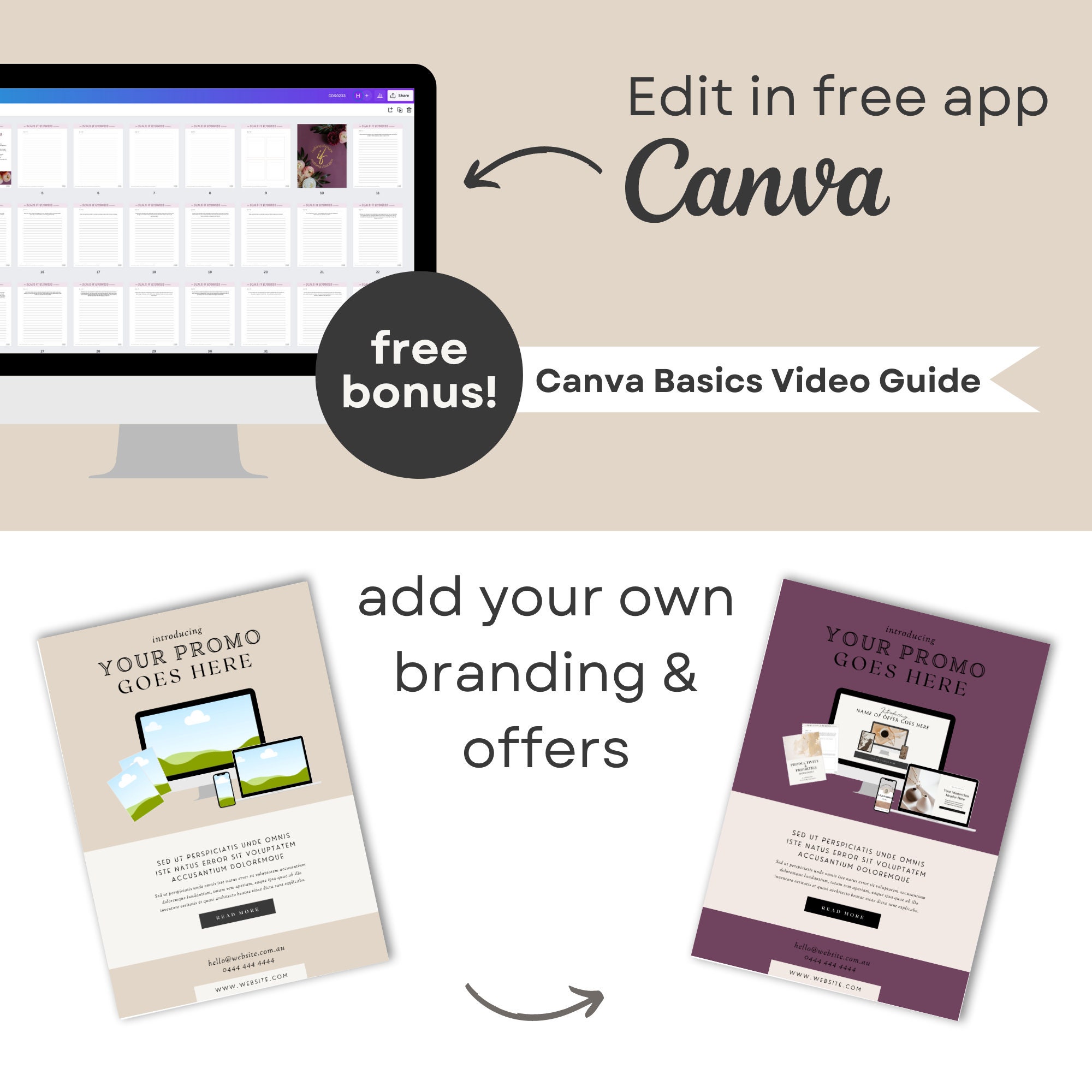 Find Your Genius Zone Worksheet, Done for You Freebie, Lead Magnet, Playbook, Canva Template ...