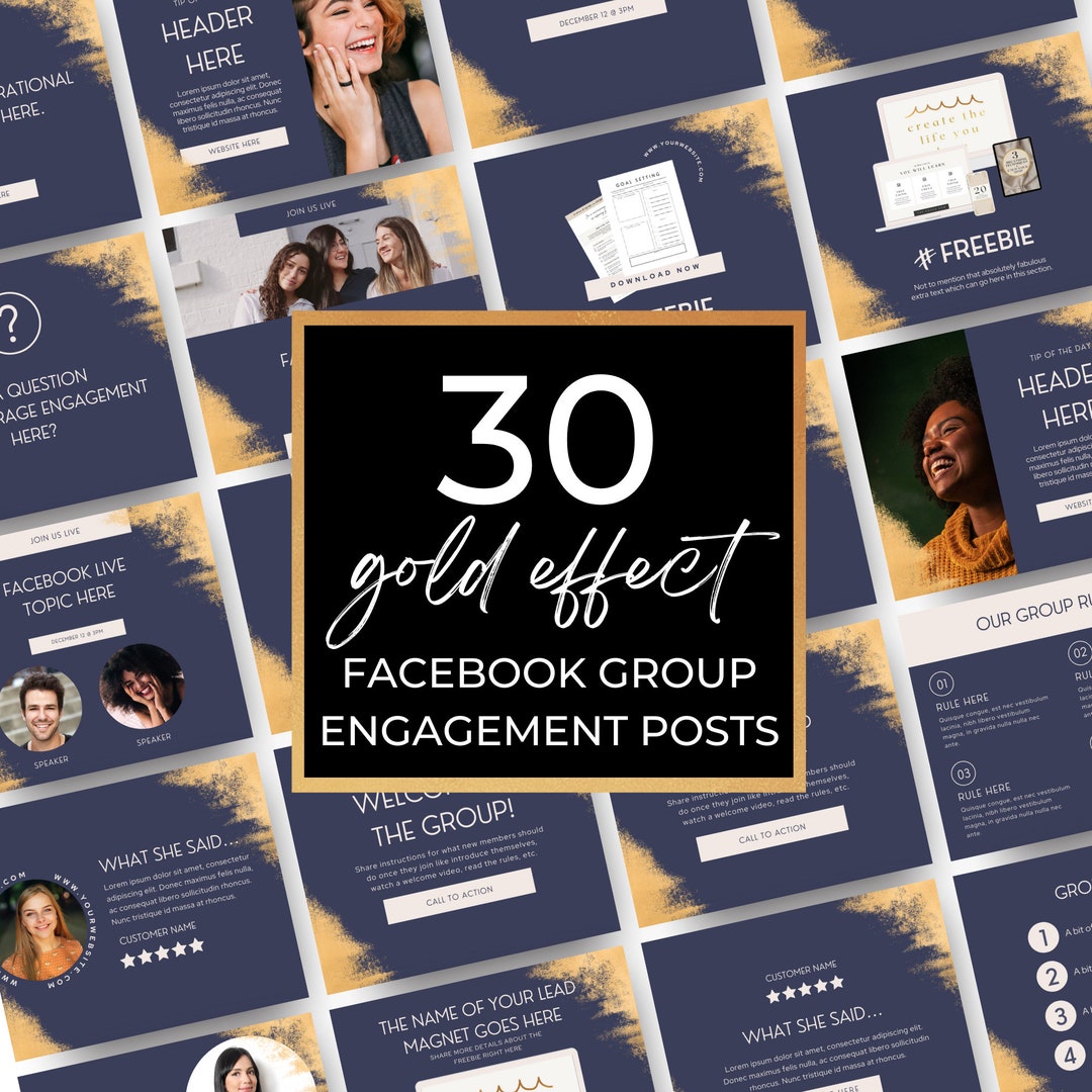 Facebook Group Engagement Posts, Membership Engagement Posts, Instant ...