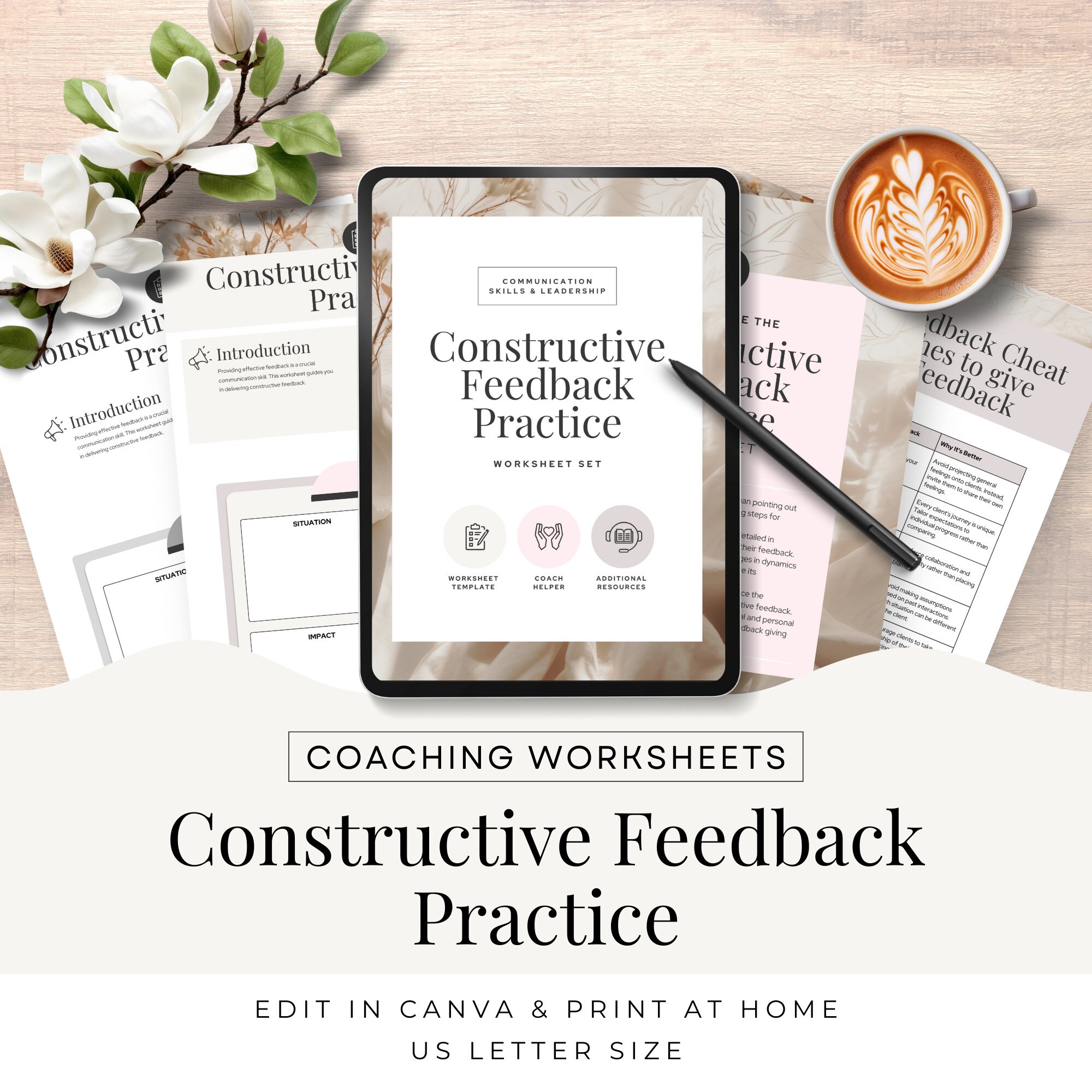 Feedback Practice Worksheet Canva Template, Interpersonal Communication ...