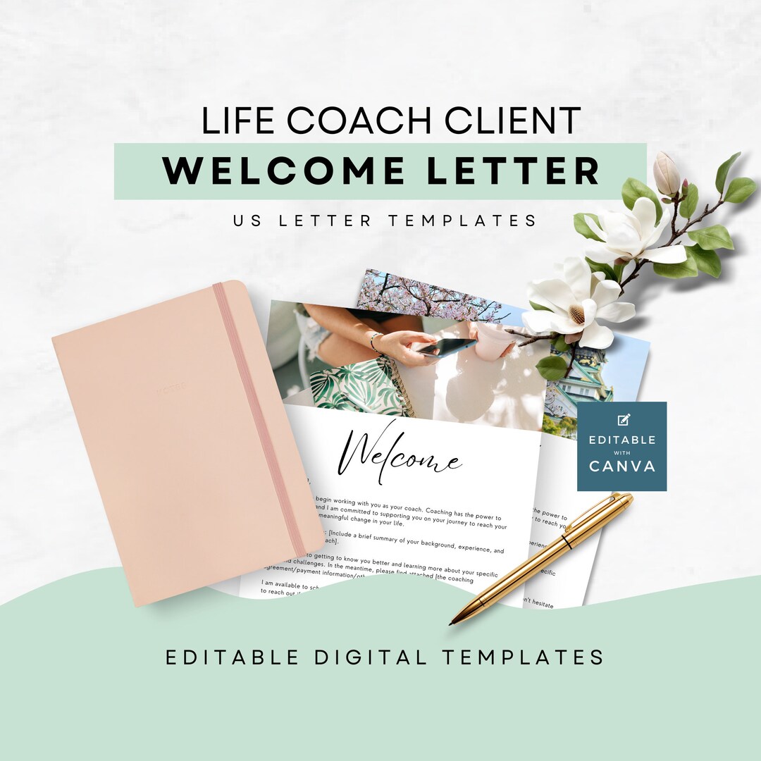 Client Welcome Letter for Life Coach, New Coachee Welcome Packet, US ...