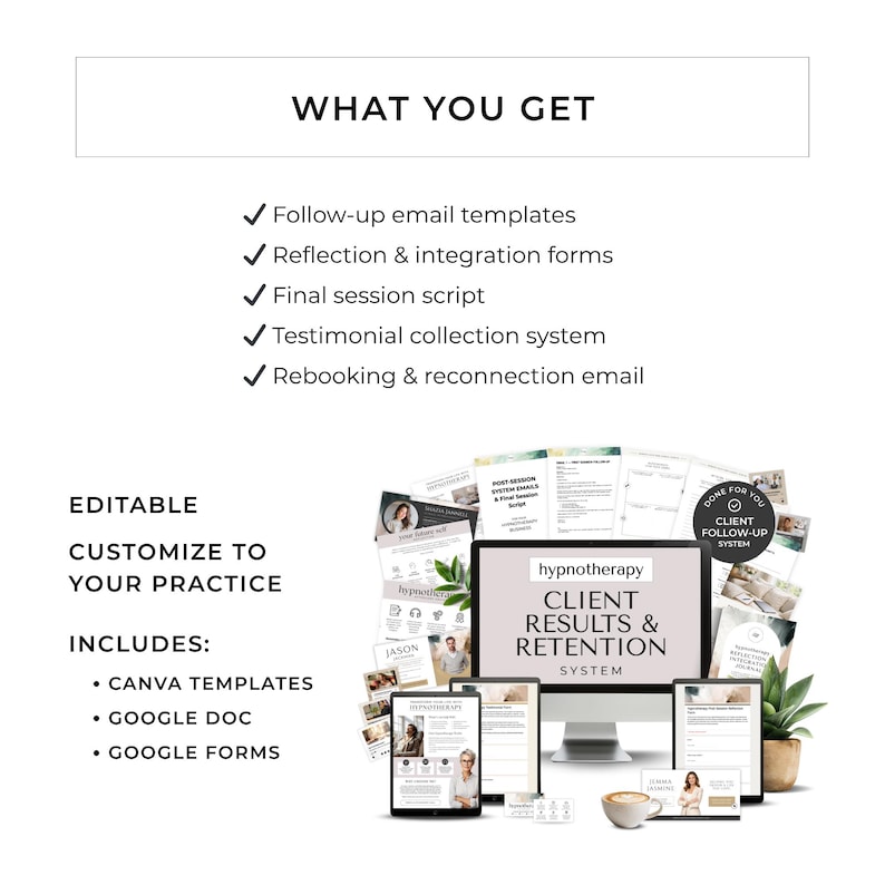 Hypnotherapy Client Journey Templates. After Session Follow up Emails ...