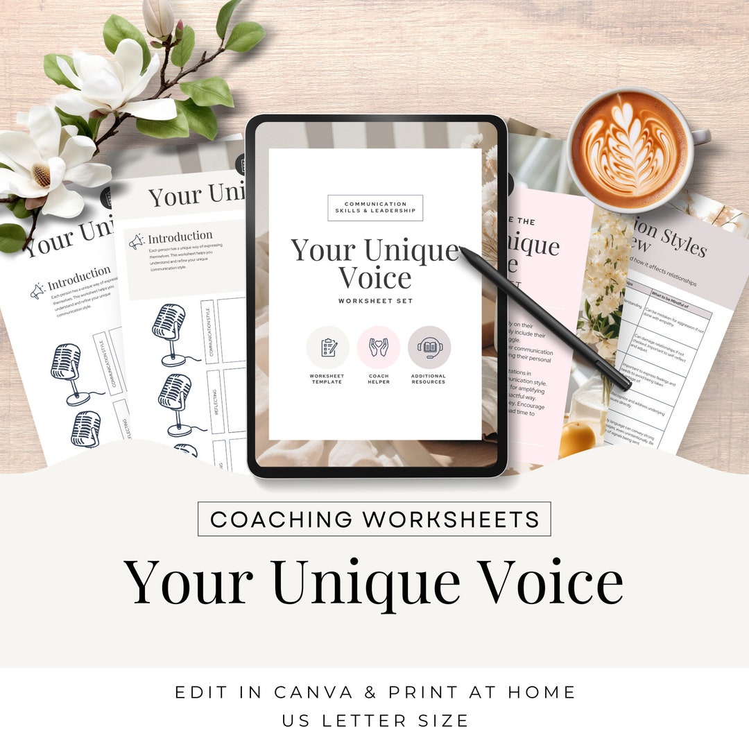 Your Unique Voice Worksheet Canva Template, Interpersonal Communication ...