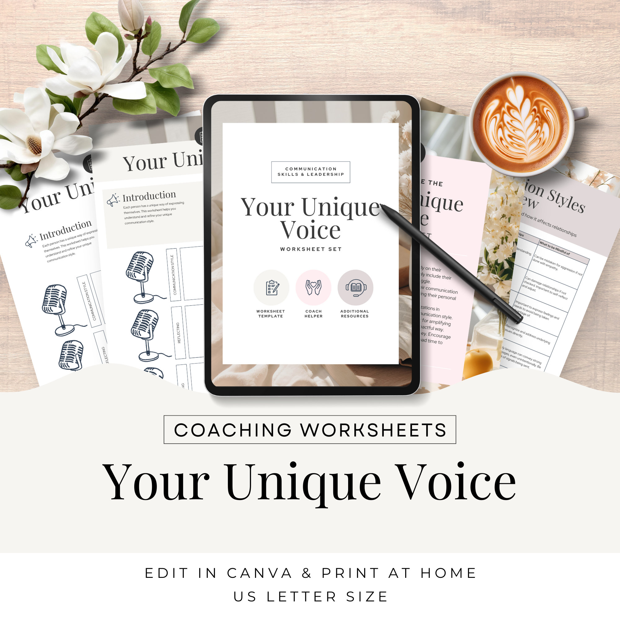 Your Unique Voice Worksheet Canva Template, Interpersonal Communication ...