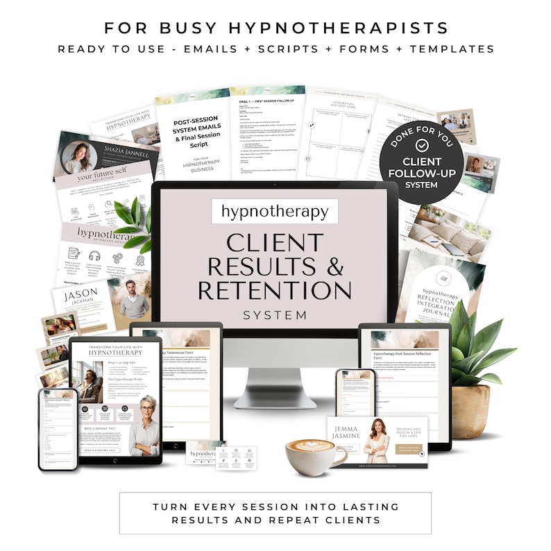 Hypnotherapy Client Journey Templates. After Session Follow up Emails ...