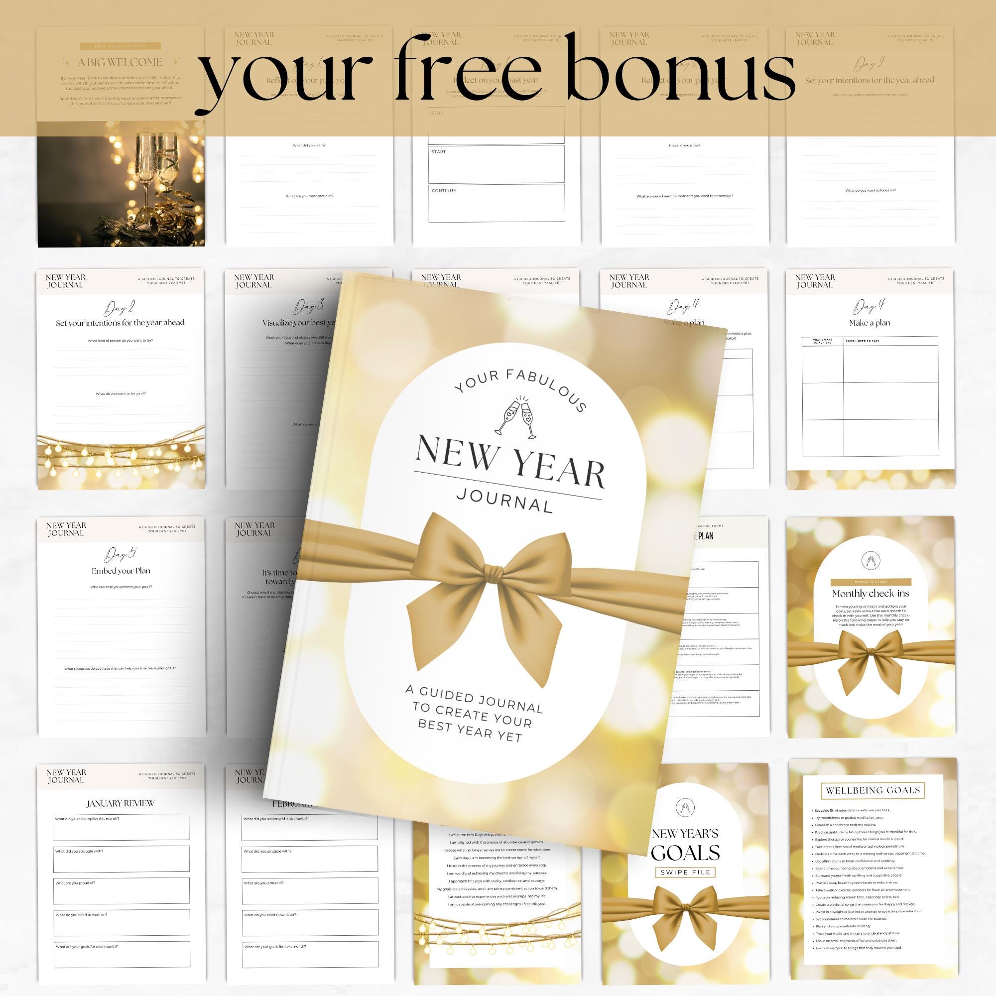 Vision Board Bingo 2025 New Year Resolutions Dream Manifestation ...