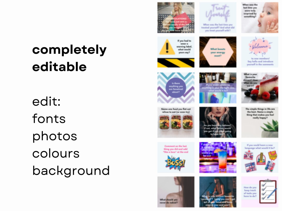 Facebook Group Engagement Posts Vol. 1 INSTANT DOWNLOAD Canva Templates ...