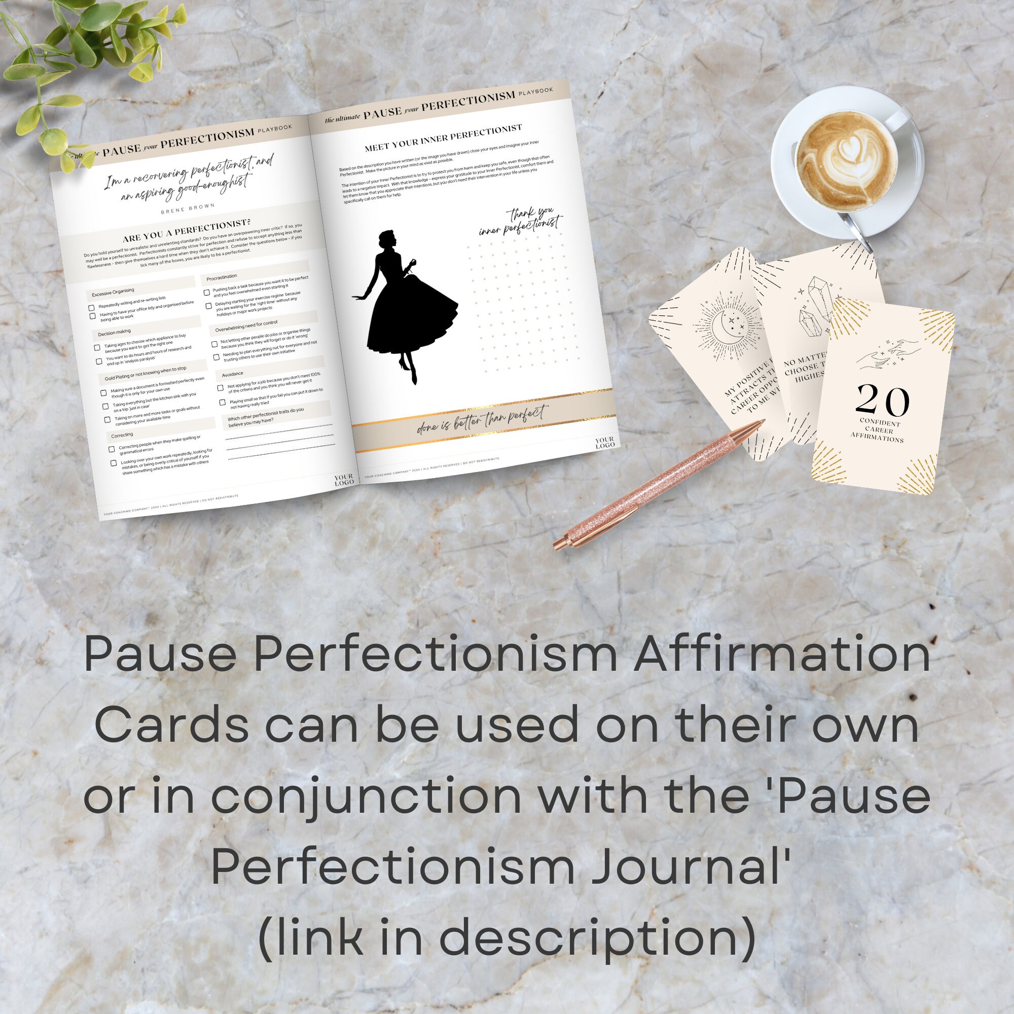 Affirmation Cards Printable Pause Perfectionism Freebie - Etsy