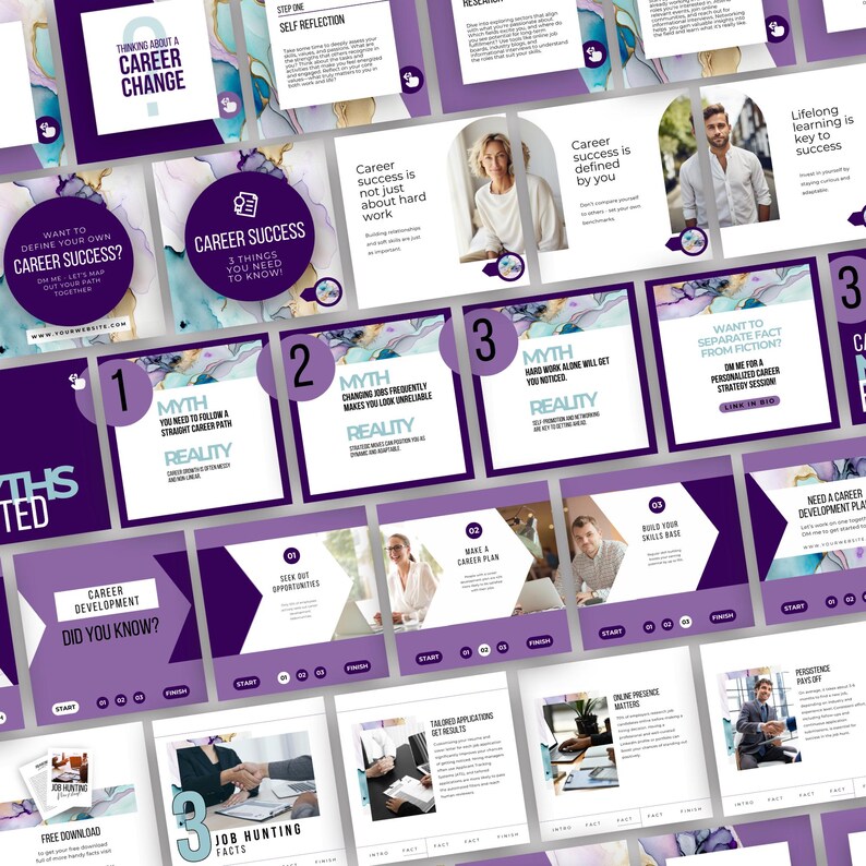 Career Coach Post Instagram Templates Career Coaching IG Feed Canva ...