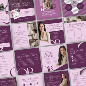 Course Creator Insta Posts Canva Template Digital Entrepreneur ...