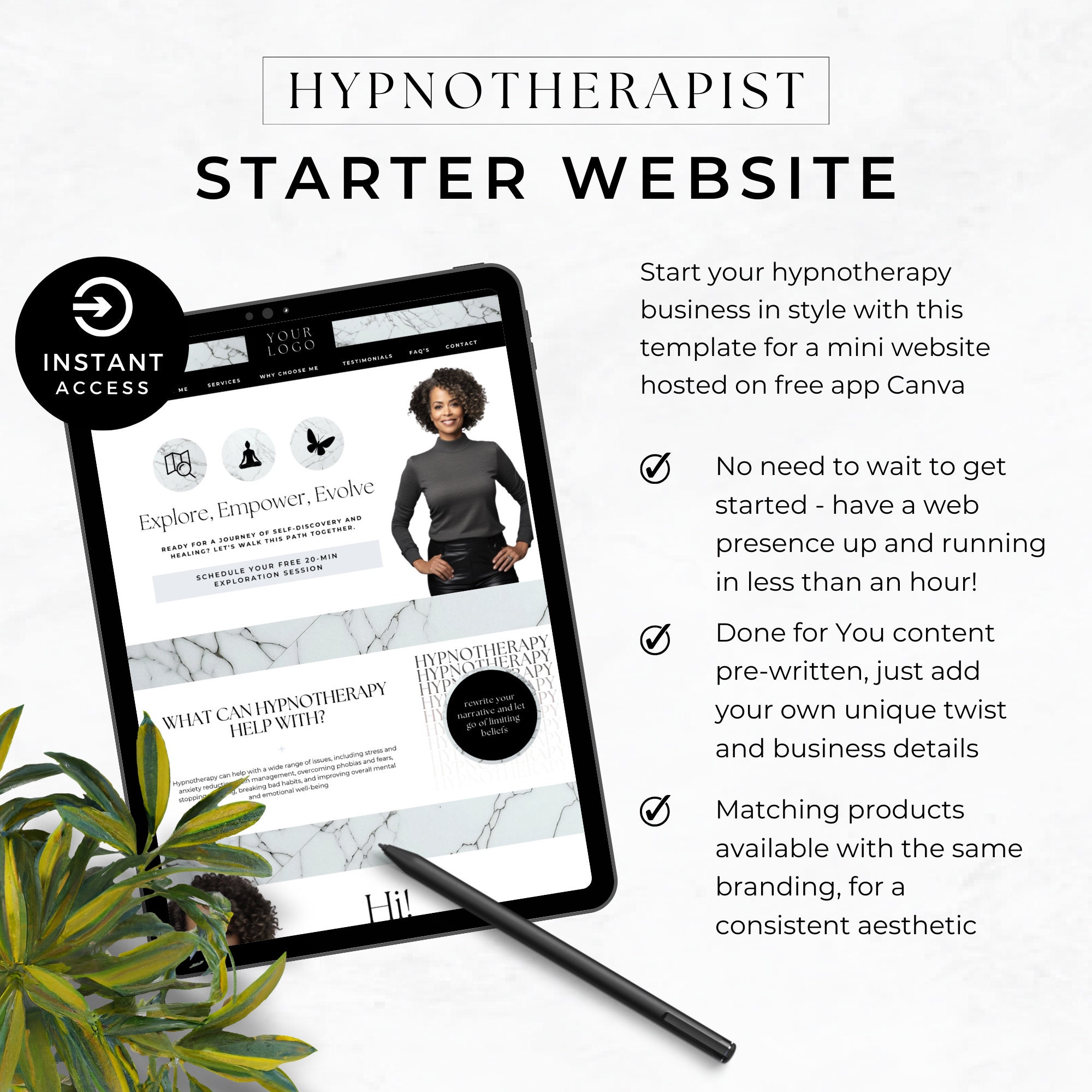 Hypnotherapist Website, Hypnotherapy Landing Page, Hypnosis Web ...