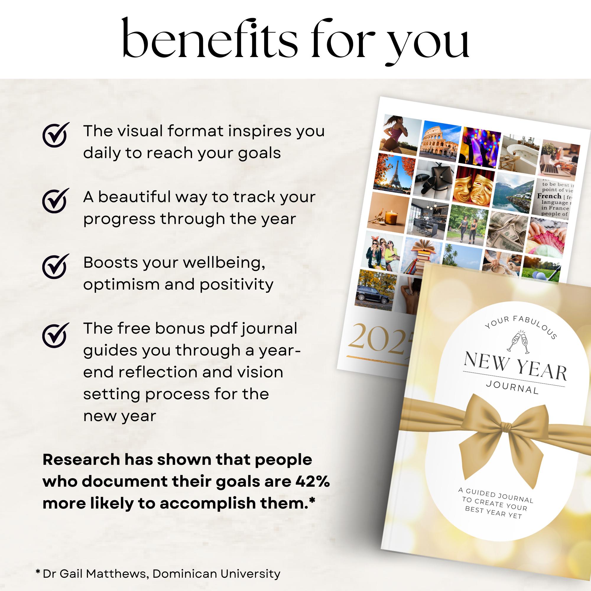 Vision Board Bingo 2025 New Year Resolutions Dream Manifestation ...