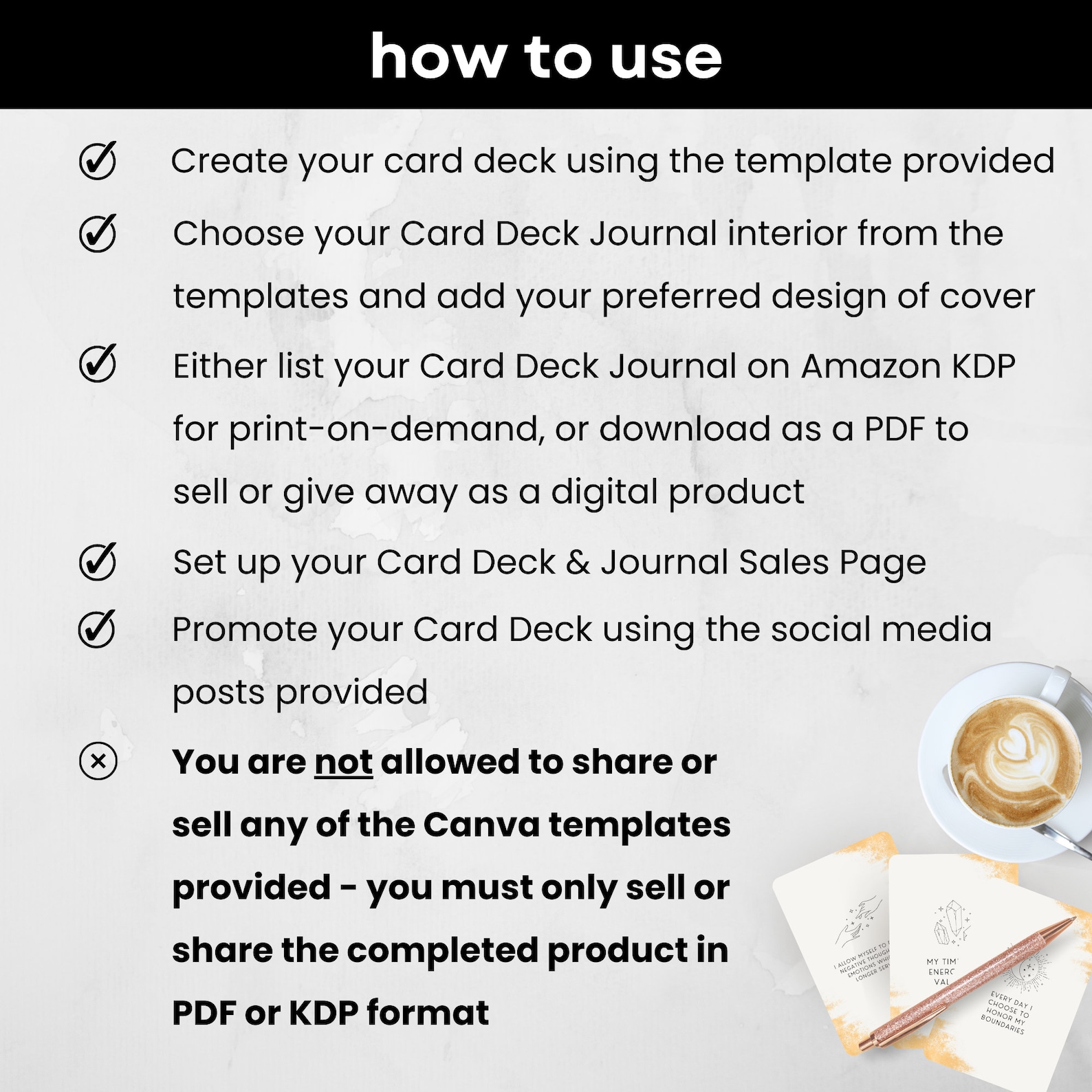 Affirmation Card Deck Creator Bundle, Card Design Canva Templates ...