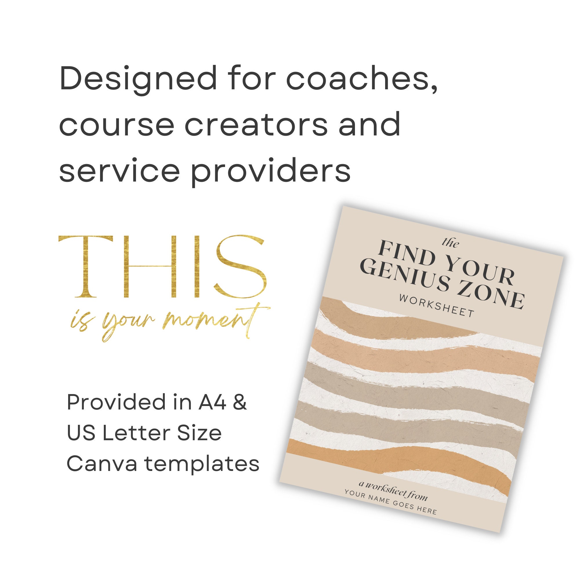 Find Your Genius Zone Worksheet, Done for You Freebie, Lead Magnet ...