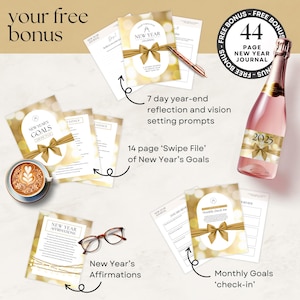 Vision Board Bingo 2025 New Year Resolutions Dream Manifestation ...