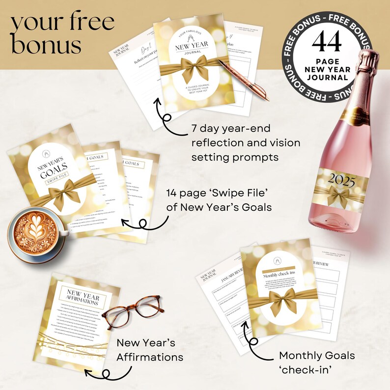 Vision Board Bingo 2025 New Year Resolutions Dream Manifestation ...