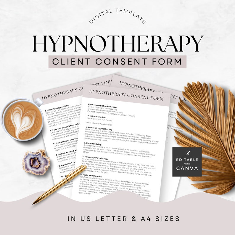 Hypnotherapy Consent Form, Hypnosis Session Onboarding for ...