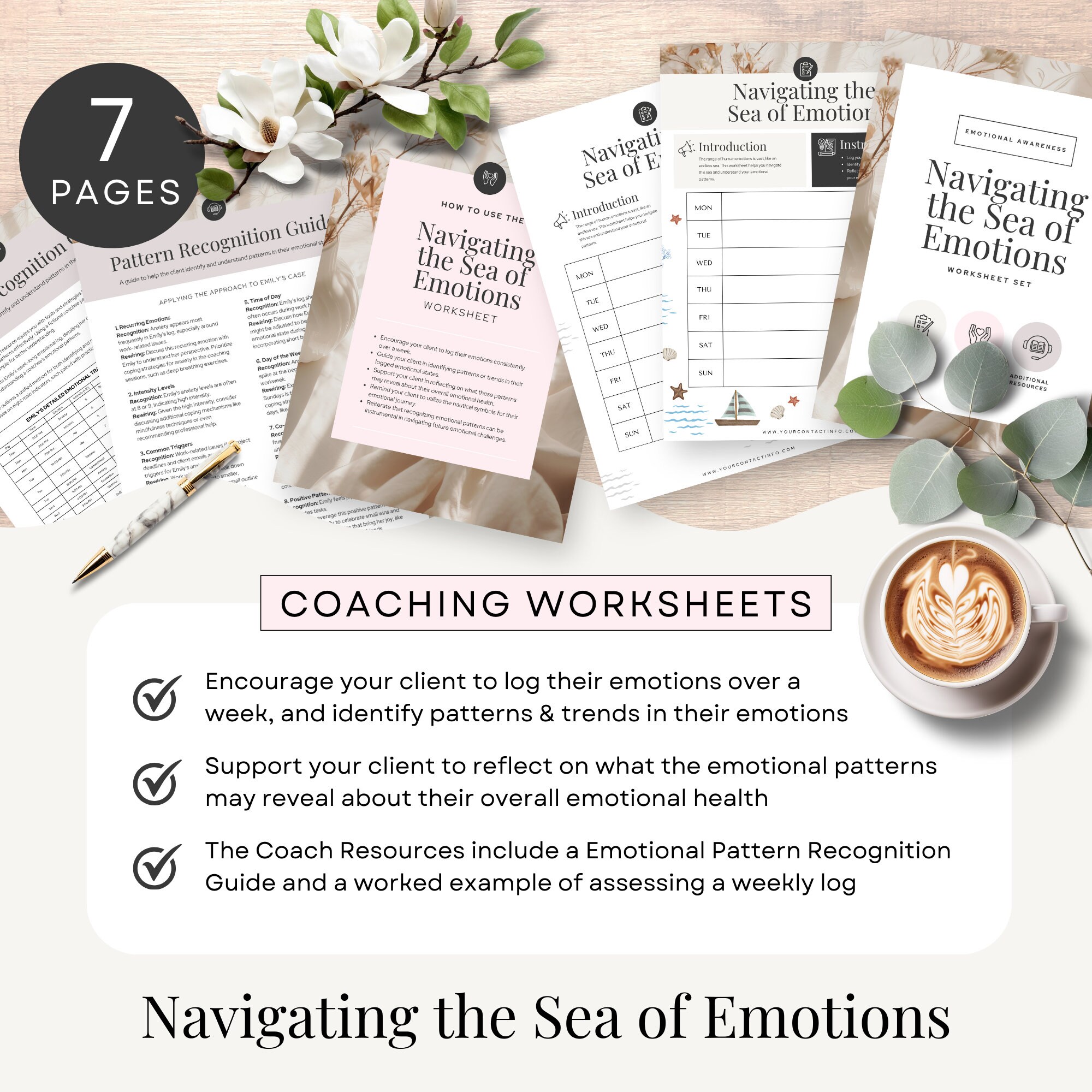Navigating Emotions Worksheet Canva Template Emotional - Etsy