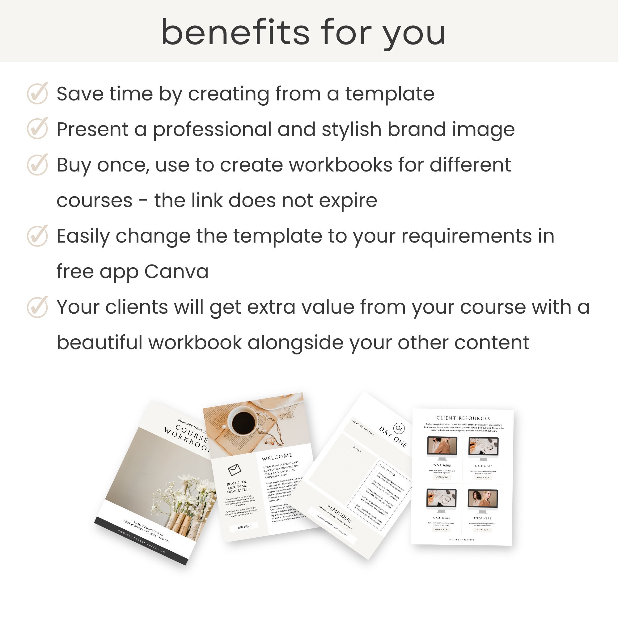 Masterclass Workbook Template for Coaches CANVA TEMPLATE for - Etsy