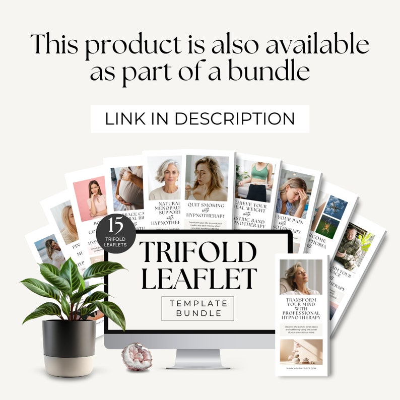 Tri Fold Leaflet Canva Template Hypnosis for Confidence Building ...