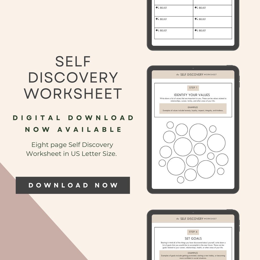 Self Discovery Worksheet for Life Coaches, Handout, Freebie, Lead ...