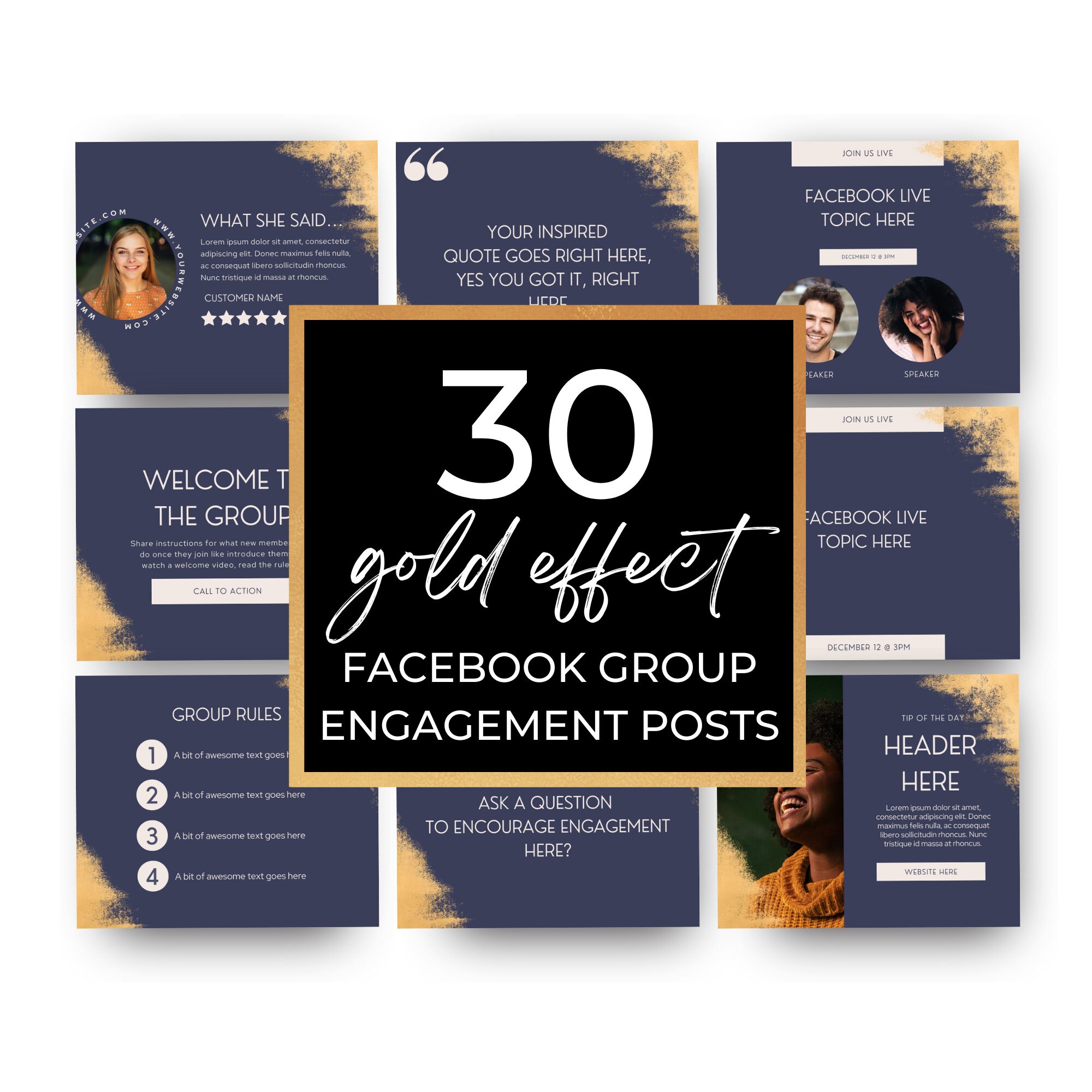 Facebook Group Engagement Posts, Membership Engagement Posts, Instant ...
