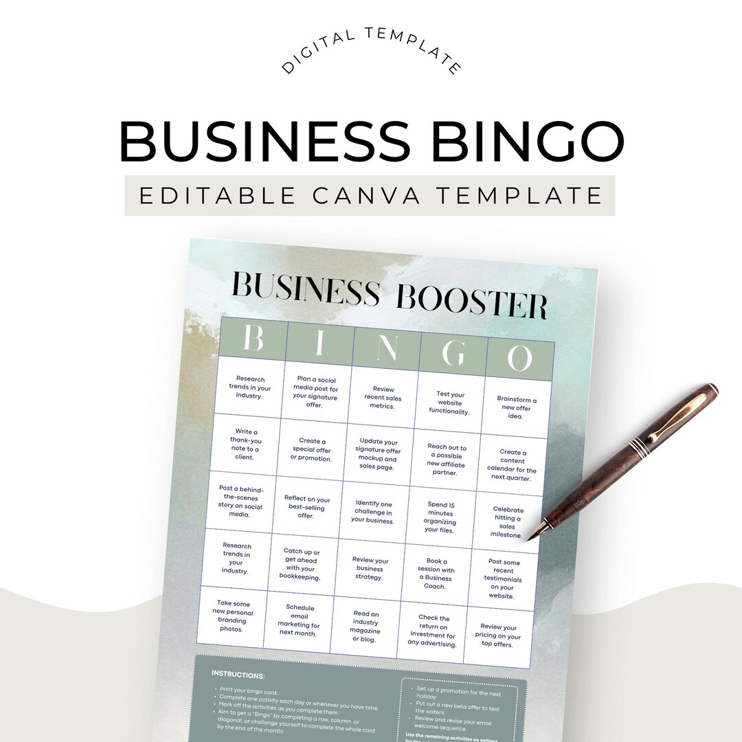 Business Coach Sales Funnel Lead Magnet Bingo Card Challenge Freebie ...