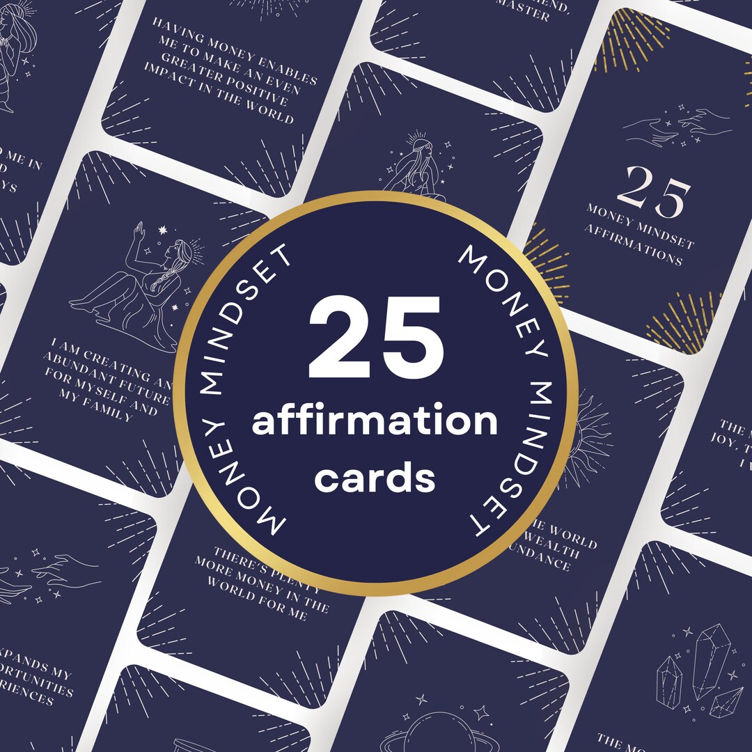 Affirmation Cards Printable - Money Mindset, Lead Magnet, Canva ...