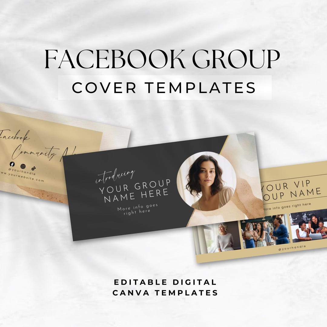 Facebook Group Banner FB Cover Canva Template Branded Social Media ...