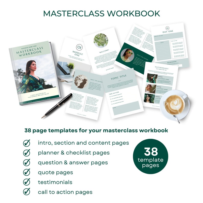 Masterclass Bundle CANVA TEMPLATE, Course Webinar Presentation ...