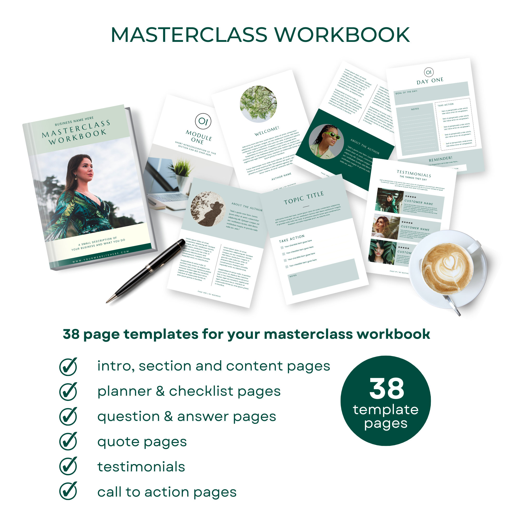 Masterclass Bundle CANVA TEMPLATE, Course Webinar Presentation ...
