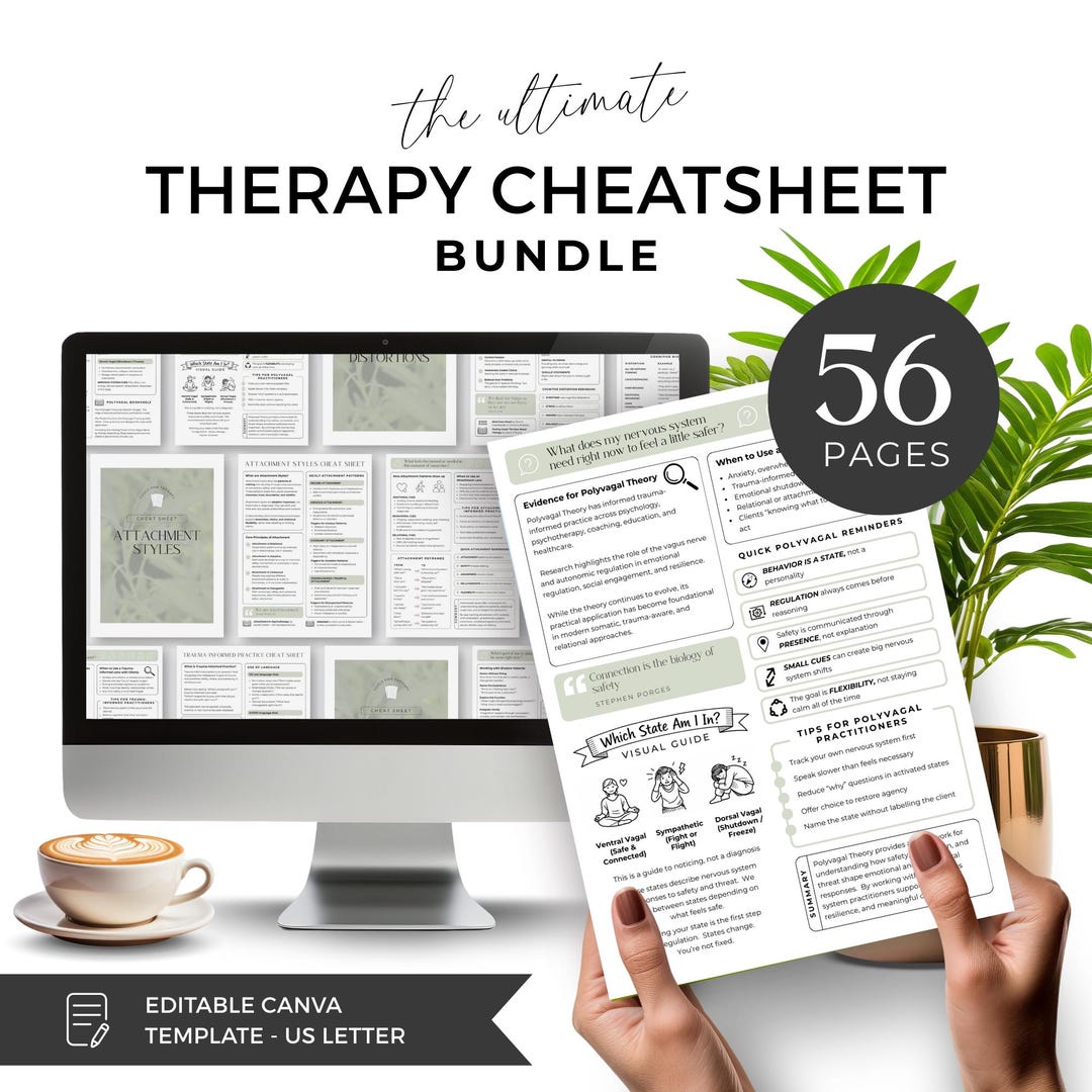Therapy Cheatsheet Reference Pack Integrative Client-safe Tools for ...
