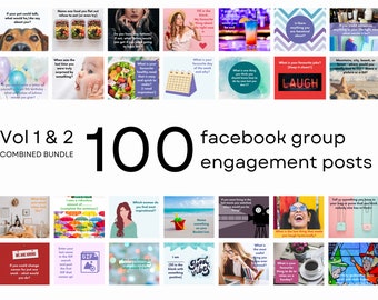 Facebook Group Engagement Posts Vol. 1 INSTANT DOWNLOAD Canva Templates ...