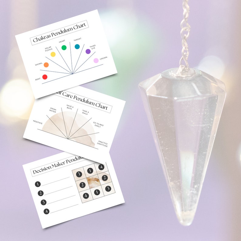 Pendulum Chart Canva Template, Hypnotherapist Tools, Spiritual Coach ...