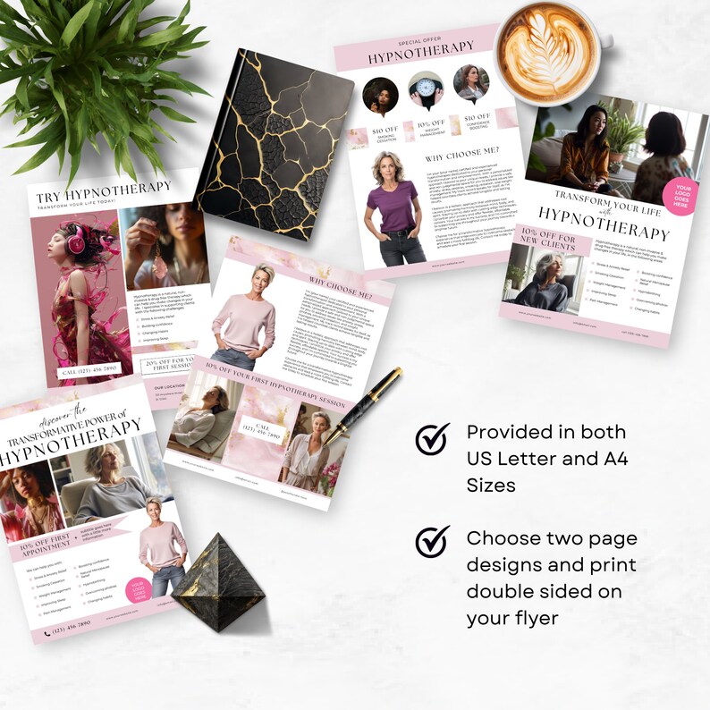 Flyer for Hypnotherapy, Canva Template, Hypnotherapist One Page Advert ...