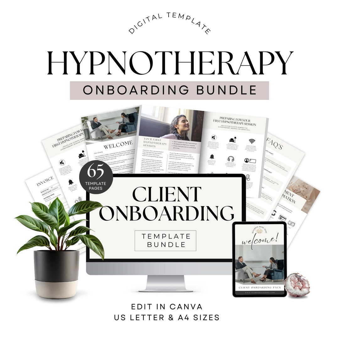 Hypnotherapy New Client Bundle, Onboarding Packet for Hypnotherapists ...