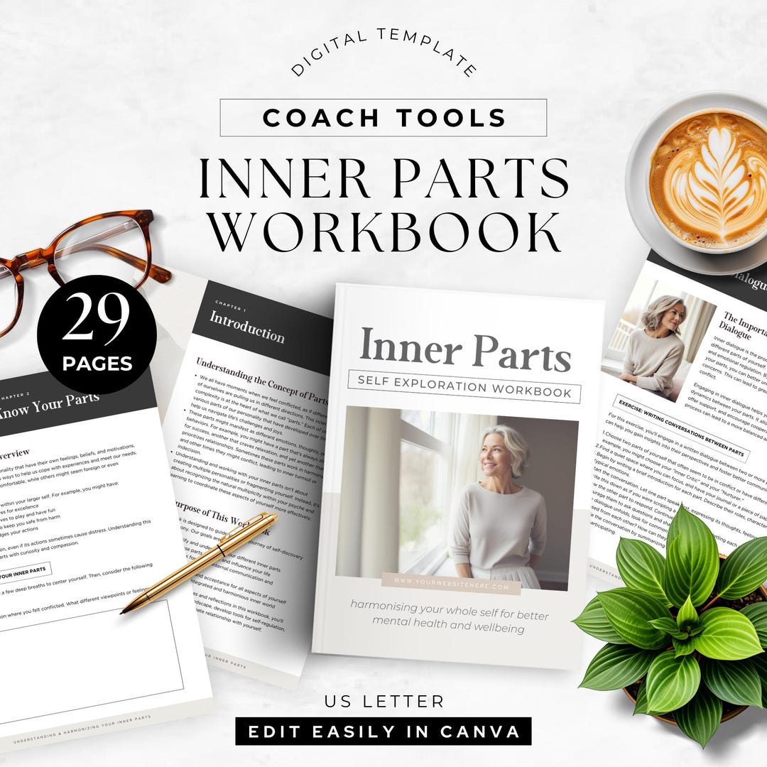 Parts Therapy Worksheet Canva Template Inner Parts Mapping Workbook ...