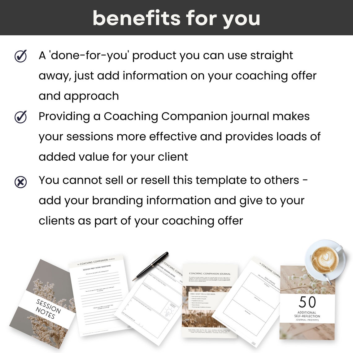 Coaching Journal Canva Template, Client Onboarding, Coaching Session ...