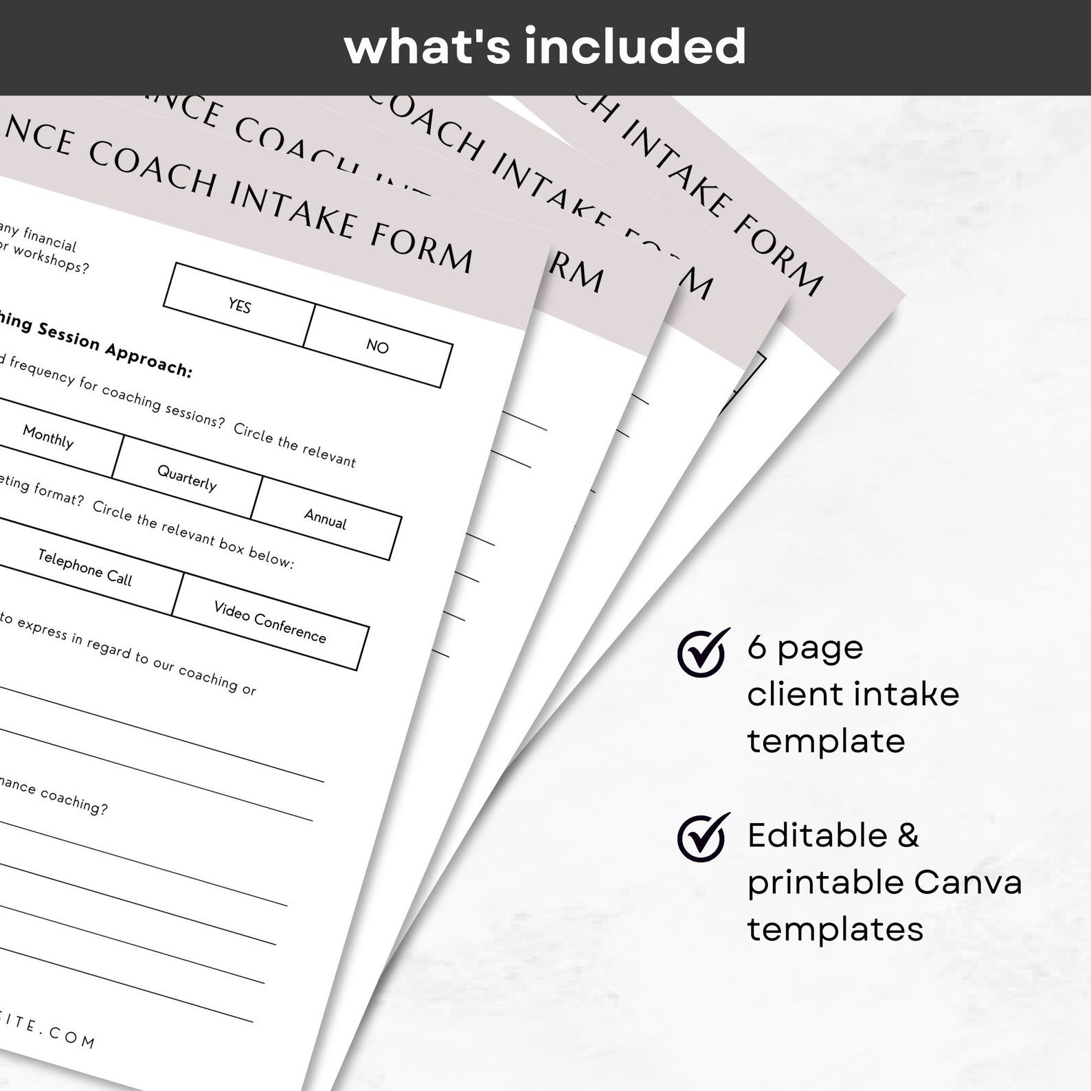 Finance Coach Intake Form Canva Template, Financial Client Onboarding ...