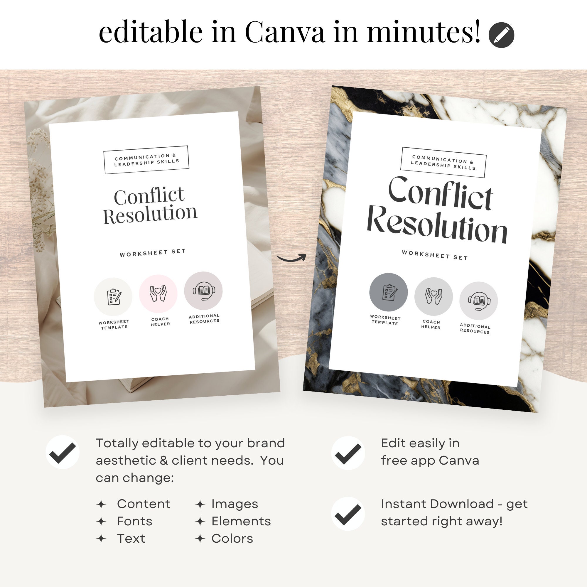 Coach Worksheet Canva Template, Conflict Resolution, Communication and ...