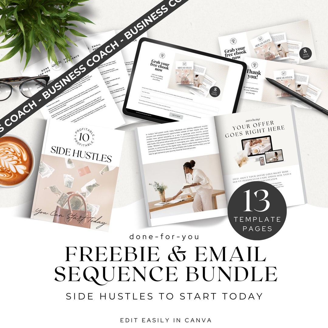 Business Coaching Templates for Lead Magnet and Email Sequence, Start ...