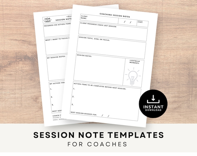 Coaching Session Worksheets, Coach Form, Client Form, Coaching Program ...