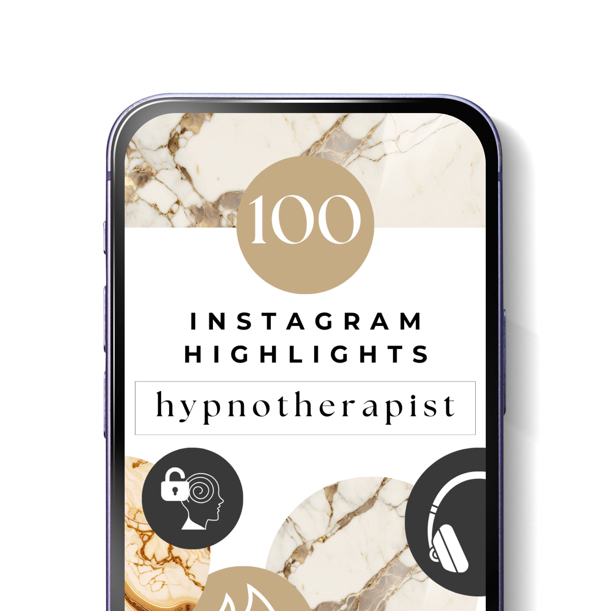 Hypnotherapy Instagram Story Highlight Covers, Hypnotherapist Digital Branding Aesthetic Insta ...